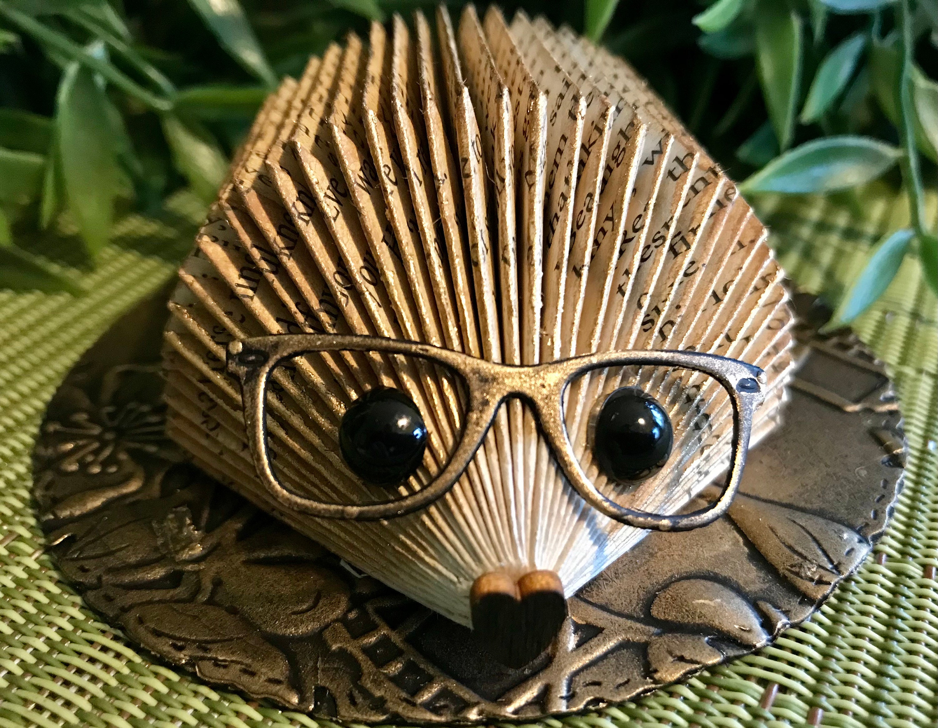 Small Vintage Paper Book Hedgehog - Etsy UK