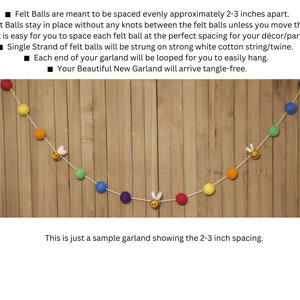 Mardi Gras Felt Ball Garland, Purple, Yellow, and Green Wool Pom Poms ...