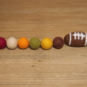 Fall Football Felt Ball Garland, Thanksgiving Decor, Autumn Mantel ...