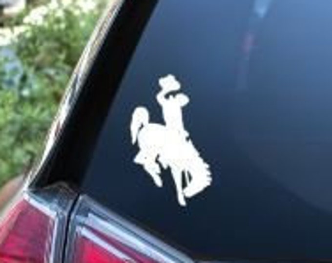 4 University of Wyoming Decal White UW Steamboat Sticker UW Cowboys ...