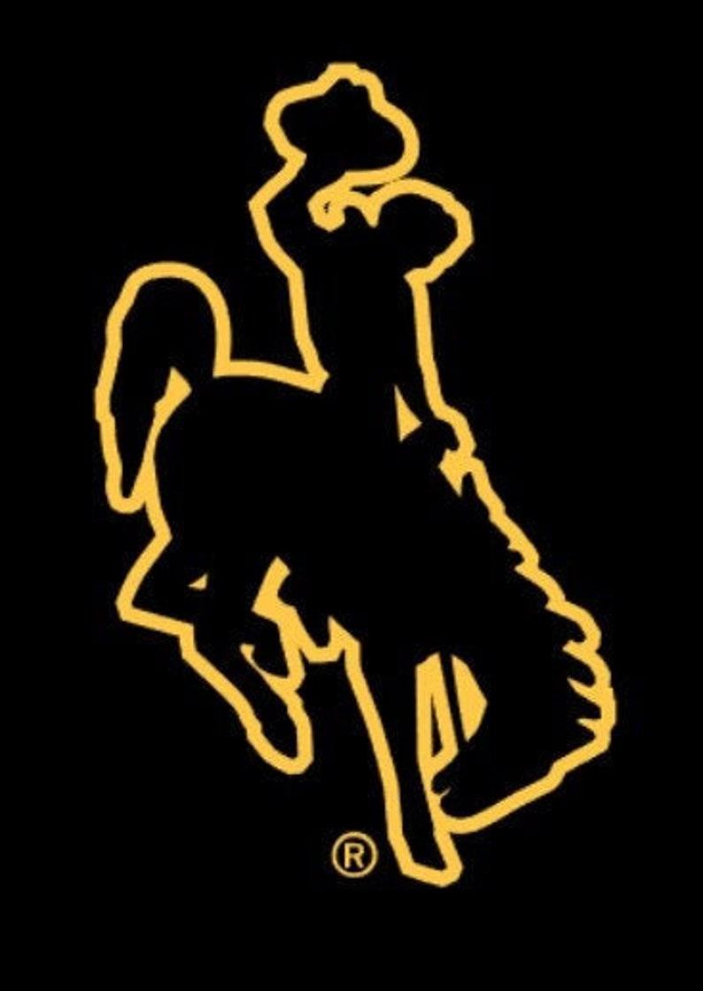 12 University of Wyoming Outline Decal in White UW Steamboat Sticker UW ...