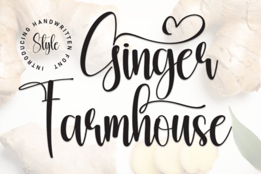 Ginger Farmhouse - Calligraphy Font, Script Font, Cricut Font Svg ...