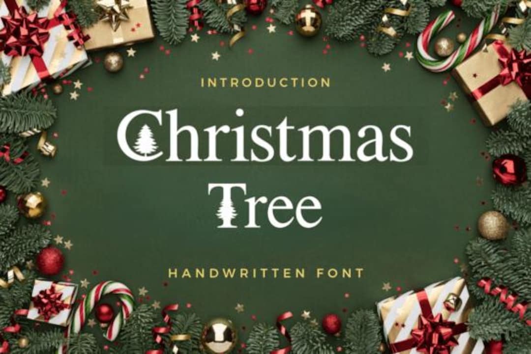 Christmas Tree - Calligraphy Font, Script Font, Cricut Font Svg ...