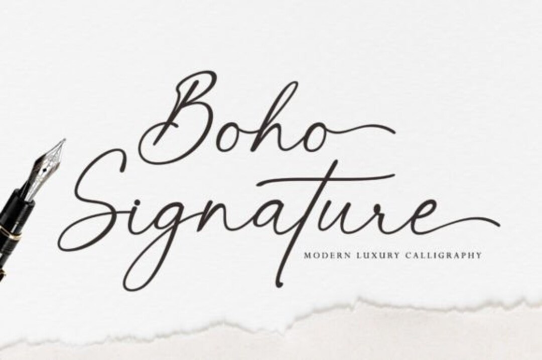 Boho Signature - Calligraphy Font, Script Font, Cricut Font Svg ...
