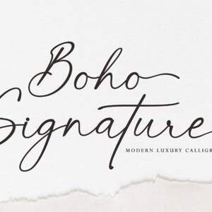 Boho Signature - Calligraphy Font, Script Font, Cricut Font Svg ...