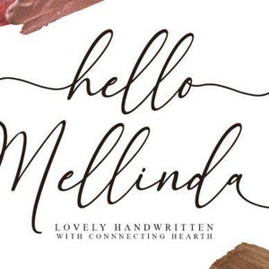Hello Mellinda - Calligraphy Font, Script Font, Cricut Font, Cursive ...