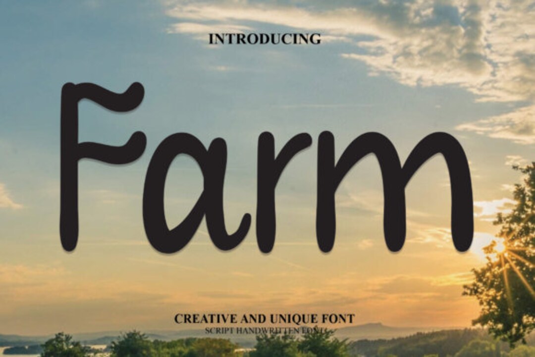 Farm - Calligraphy Font, Script Font, Cricut Font Svg, Cursive Font ...