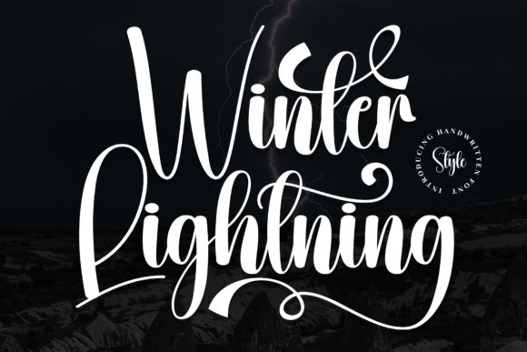 Winter Lightning - Calligraphy Font, Script Font, Cricut Font Svg ...