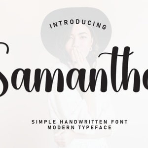 Samantha - Calligraphy Font, Script Font, Cricut Font Svg, Cursive Font ...