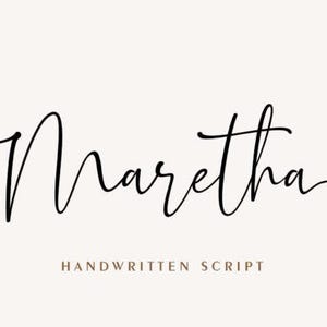 Maretha - Calligraphy Font, Script Font, Cricut Font Svg, Cursive Font ...
