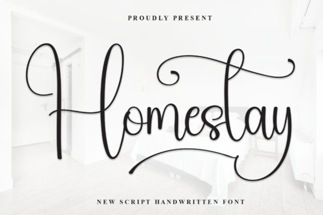 Homestay - Calligraphy Font, Script Font, Cricut Font Svg, Cursive Font ...