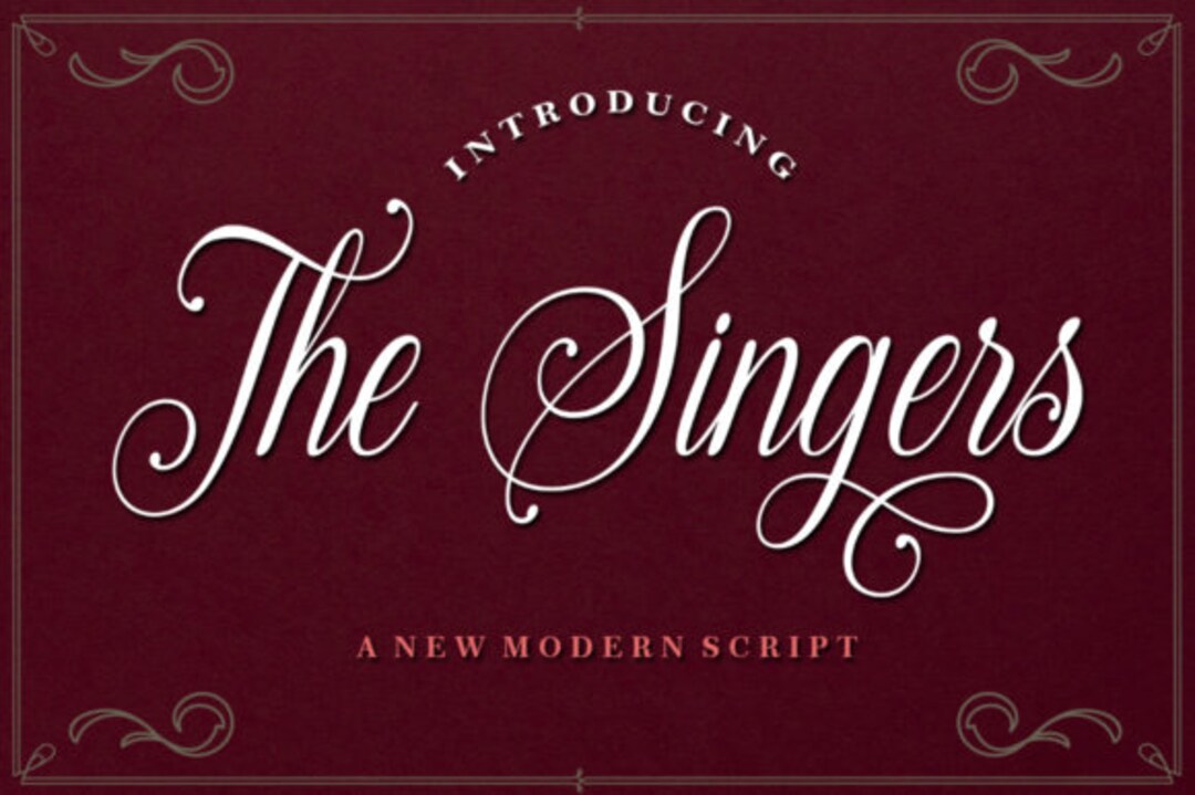 The Singers Calligraphy Font, Script Font, Cricut Font Svg, Cursive ...