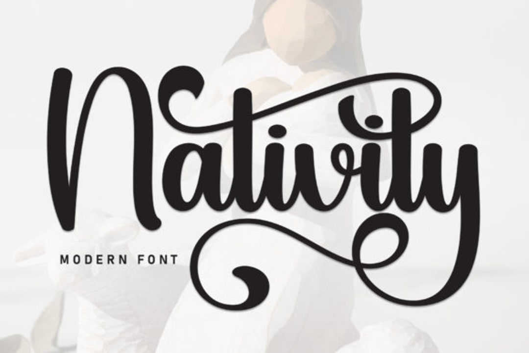 Nativity - Calligraphy Font, Script Font, Cricut Font Svg, Cursive Font ...