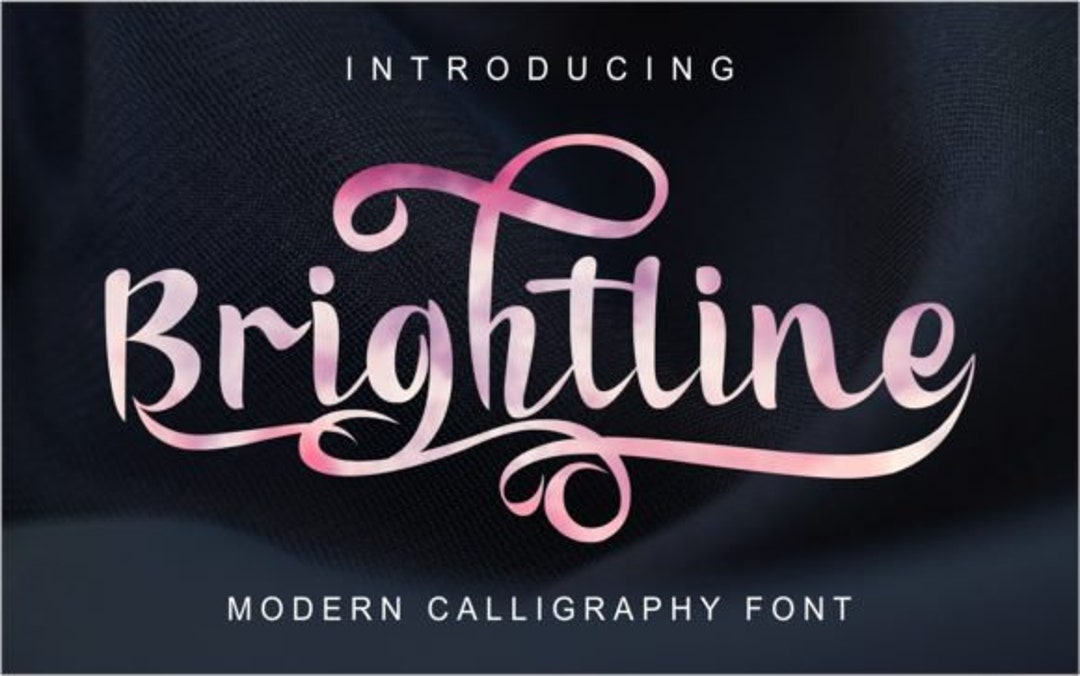 Brightline - Calligraphy Font, Script Font, Cricut Font Svg, Cursive ...