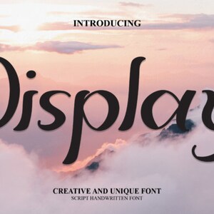 Display - Calligraphy Font, Script Font, Cricut Font Svg, Cursive Font ...
