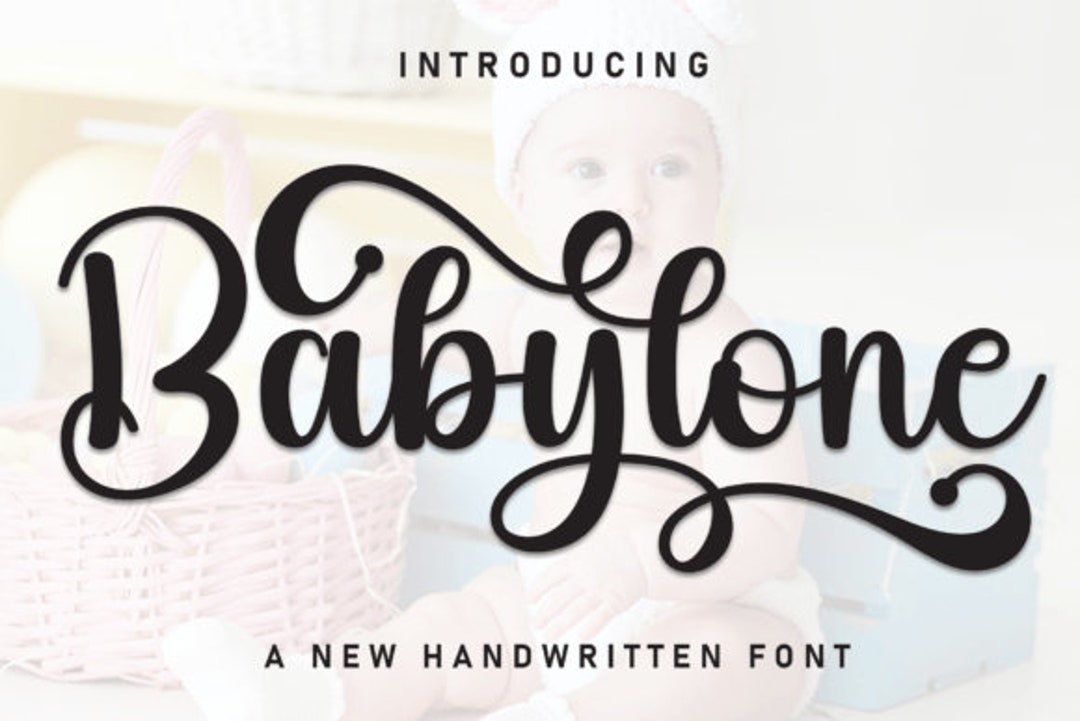 Babylone Calligraphy Font, Script Font, Cricut Font Svg, Cursive Font, Procreate Font, Wedding ...