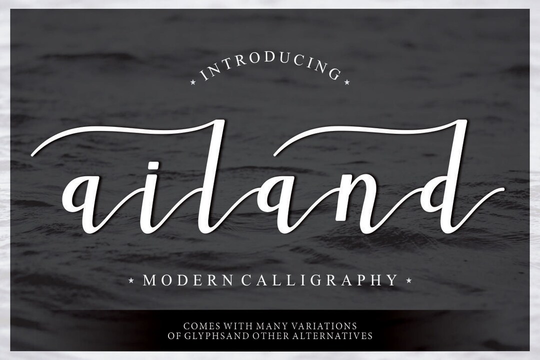 Ailand - Calligraphy Font, Script Font, Cricut Font Svg, Cursive Font ...