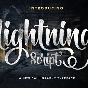 Lightning Script - Calligraphy Font, Script Font, Cricut Font Svg ...