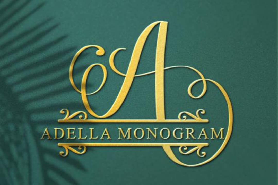 Adella Monogram - Calligraphy Font, Script Font, Cricut Font Svg ...