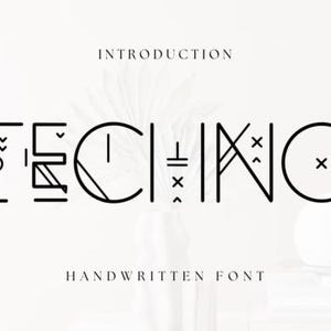 Techno Calligraphy Font, Script Font, Cricut Font Svg, Cursive Font ...