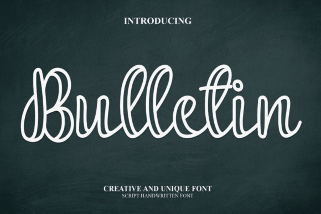 Bulletin - Calligraphy Font, Script Font, Cricut Font Svg, Cursive Font ...