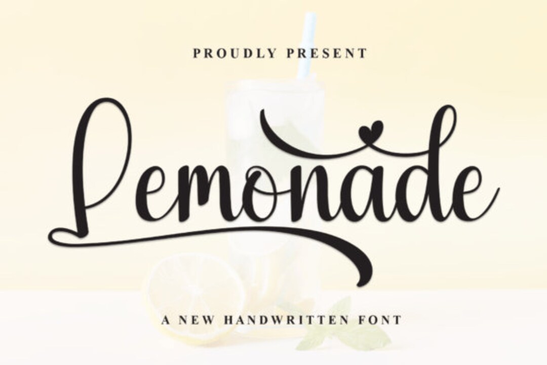 Lemonade - Calligraphy Font, Script Font, Cricut Font Svg, Cursive Font ...