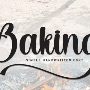 Baking - Calligraphy Font, Script Font, Cricut Font Svg, Cursive Font ...