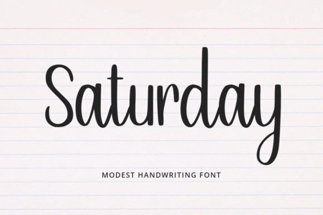 Saturday - Calligraphy Font, Script Font, Cricut Font Svg, Cursive Font ...