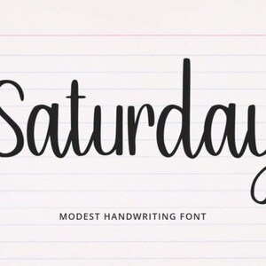 Saturday - Calligraphy Font, Script Font, Cricut Font Svg, Cursive Font ...