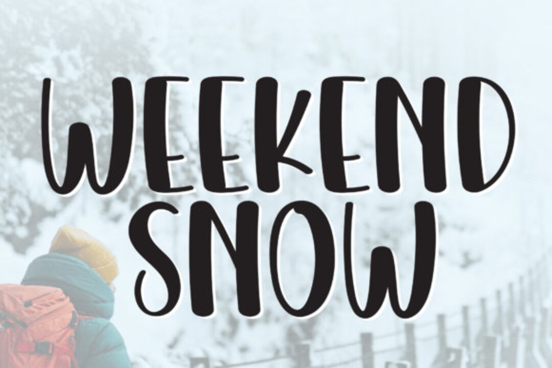 Weekend Snow - Calligraphy Font, Script Font, Cricut Font Svg, Cursive ...