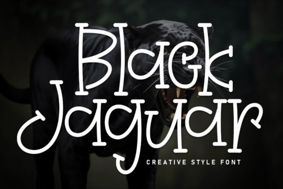 Black Jaguar - Calligraphy Font, Script Font, Cricut Font Svg, Cursive ...