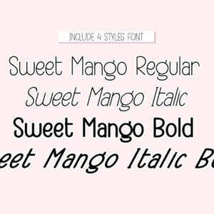 Sweet Mango - Calligraphy Font, Script Font, Cricut Font Svg, Cursive ...