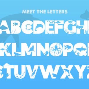 Ocean Silhouette Font Calligraphy Font, Script Font, Cricut Font Svg ...