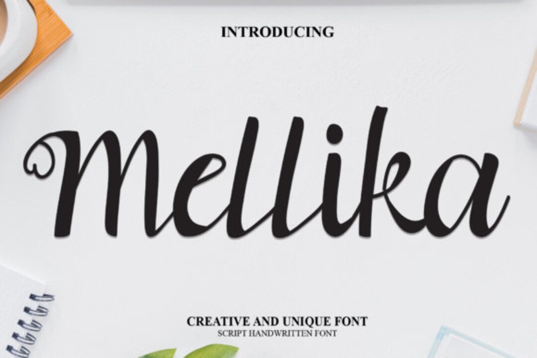 Mellika - Calligraphy Font, Script Font, Cricut Font Svg, Cursive Font ...