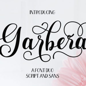 Garbera Duo - Calligraphy Font, Script Font, Cricut Font Svg, Cursive ...