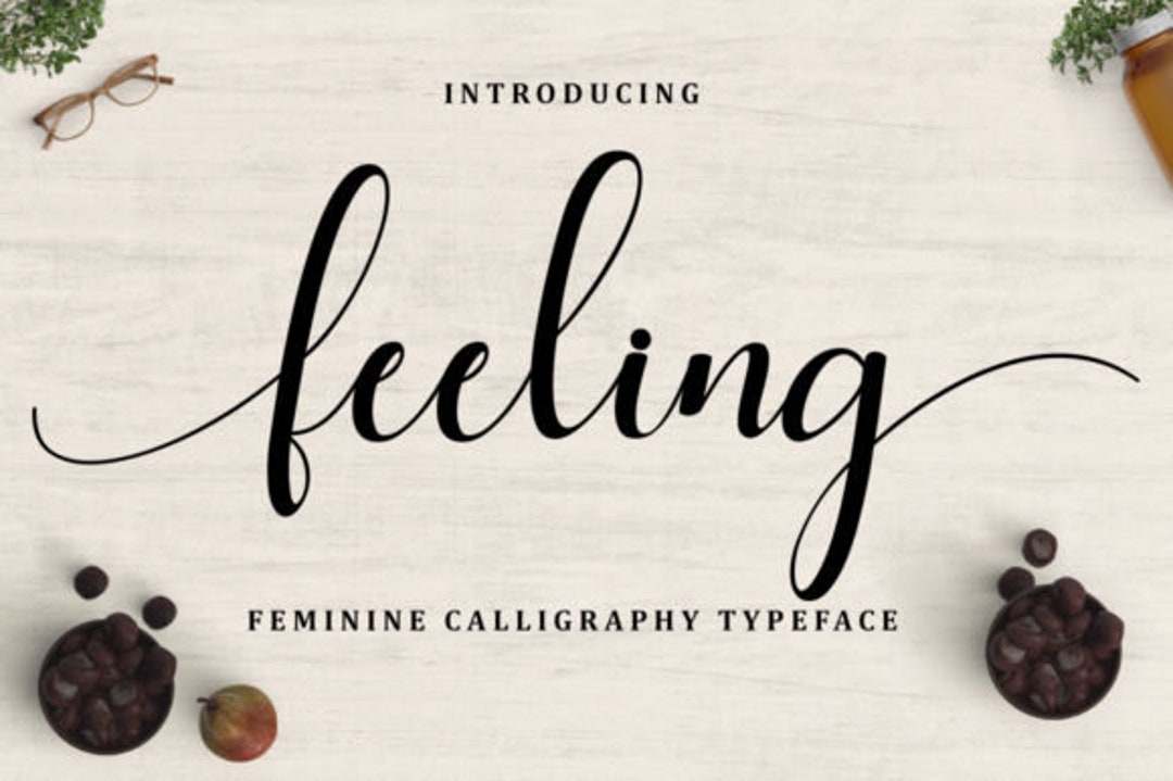 Feeling - Calligraphy Font, Script Font, Cricut Font Svg, Cursive Font ...