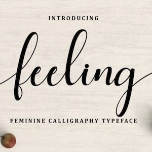 Feeling - Calligraphy Font, Script Font, Cricut Font Svg, Cursive Font ...