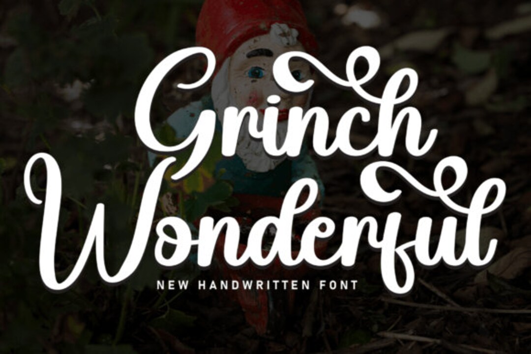 Grinch Wonderful - Calligraphy Font, Script Font, Cricut Font Svg ...