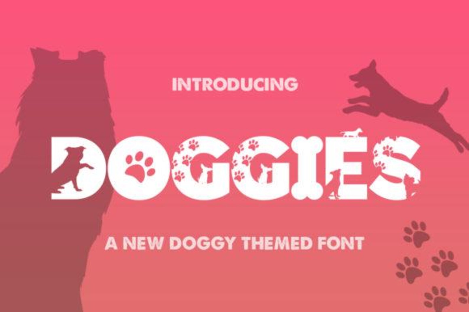 Doggies Silhouette Font Calligraphy Font, Script Font, Cricut Font Svg, Cursive Font, Procreate ...