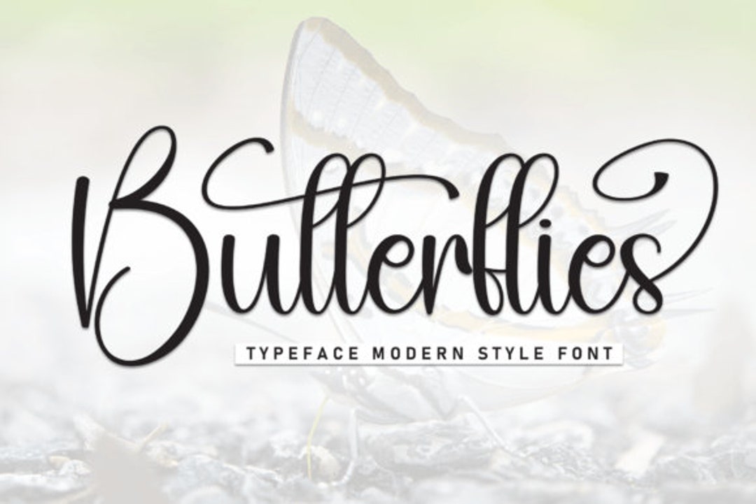 Butterflies Calligraphy Font, Script Font, Cricut Font Svg, Cursive ...