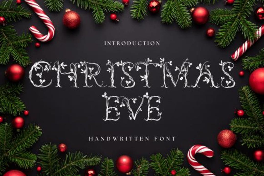 Christmas Eve - Calligraphy Font, Script Font, Cricut Font Svg, Cursive ...