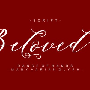 Beloved Script - Calligraphy Font, Script Font, Cricut Font Svg ...