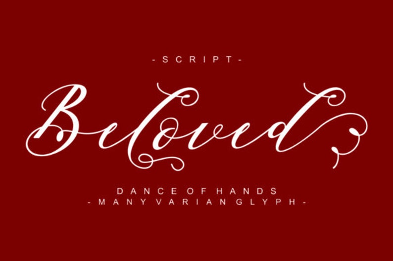 Beloved Script - Calligraphy Font, Script Font, Cricut Font Svg ...