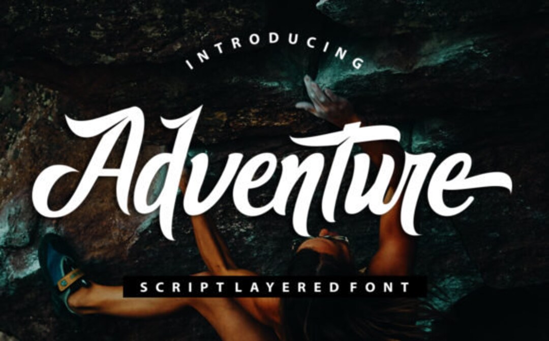 Adventure Font - Calligraphy Font, Script Font, Cricut Font Svg ...