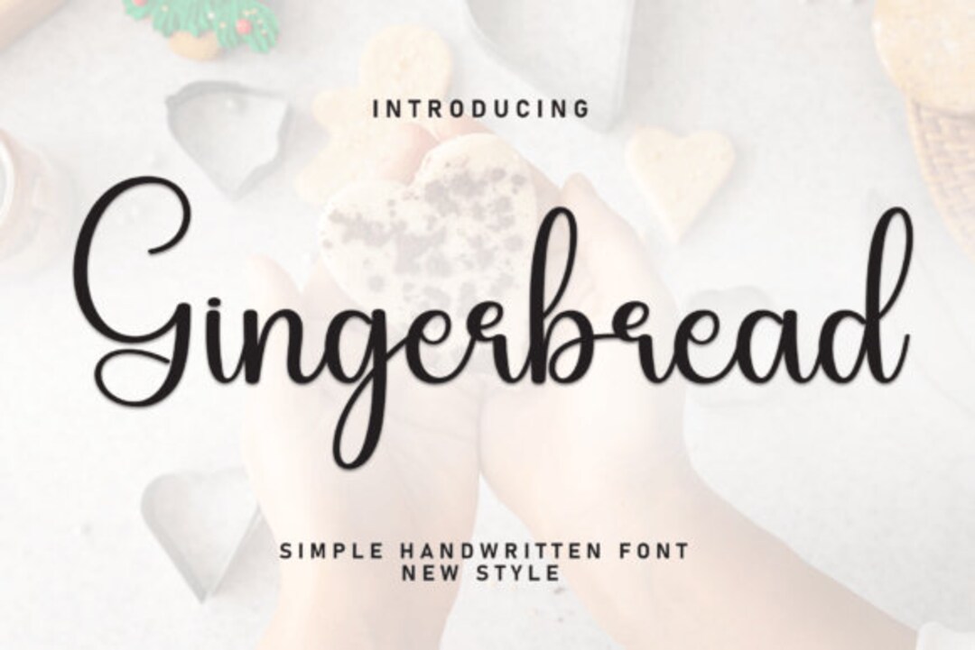 Gingerbread Calligraphy Font, Script Font, Cricut Font Svg, Cursive ...