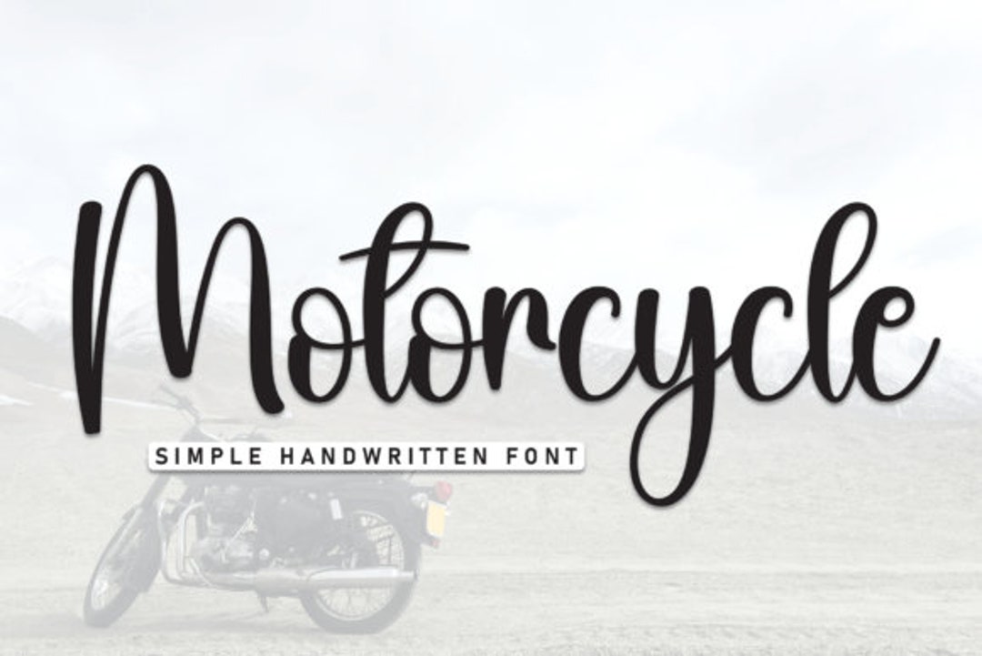 Motorcycle - Calligraphy Font, Script Font, Cricut Font Svg, Cursive ...
