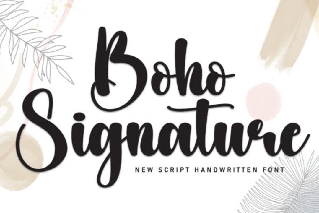 Boho Signature - Calligraphy Font, Script Font, Cricut Font Svg ...