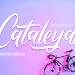 Cataleya - Calligraphy Font, Script Font, Cricut Font Svg, Cursive Font ...
