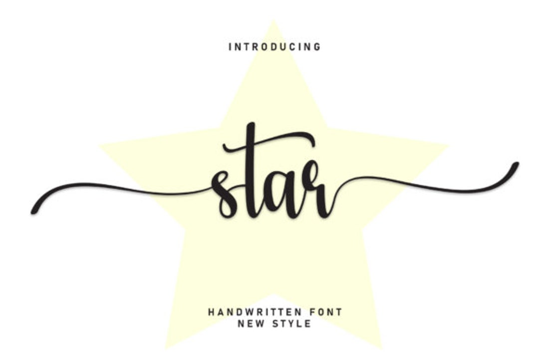 Star Calligraphy Font, Script Font, Cricut Font Svg, Cursive Font ...