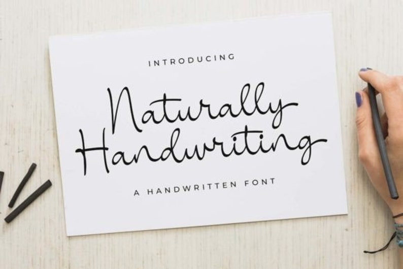 Naturally Handwriting - Calligraphy Font, Script Font, Cricut Font Svg ...